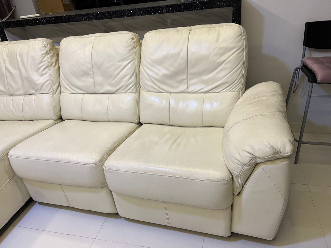 Sofa- Cellini genuine leather, Furniture & Home Living, Furniture ...