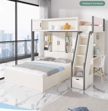 Staggered bunk bed adult household two-story bed children's two-story ...