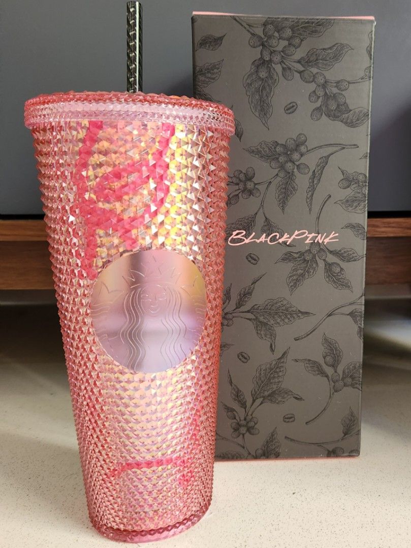 Starbucks Blackpink Pink Blink Cold Cup 24 Oz (710ml), Furniture & Home ...