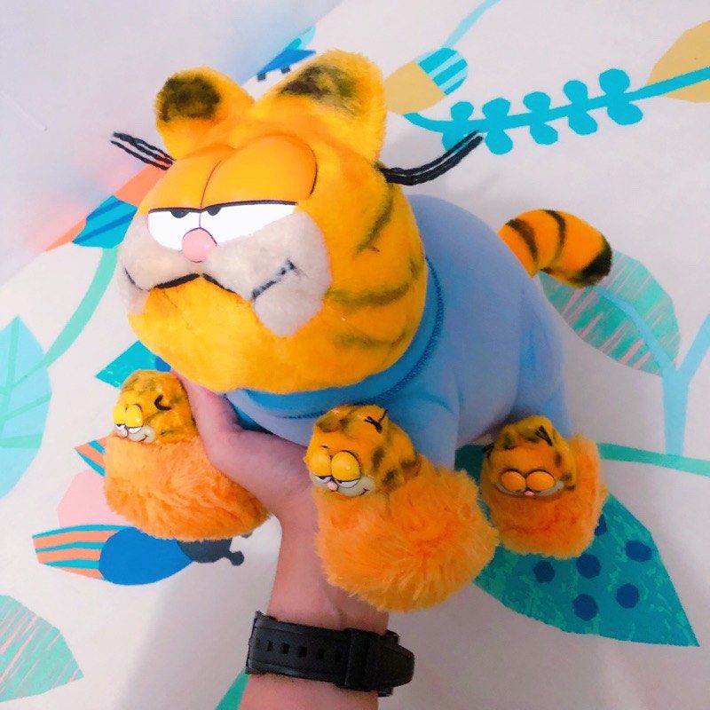 SUPER RARE 1981 Original Vintage Garfield My favorite slippers Plush ...
