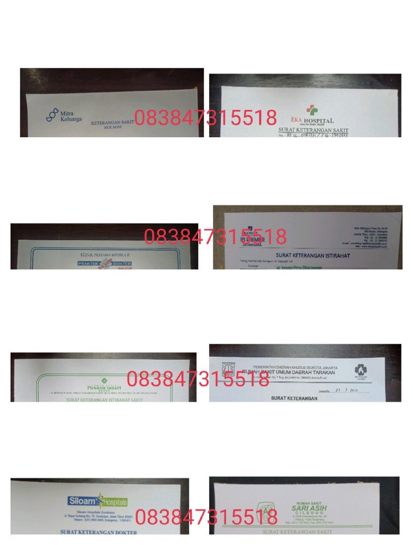 Surat ijin cuti sakit libur kerja kuliah sekolah hamil cap basah, Buku ...