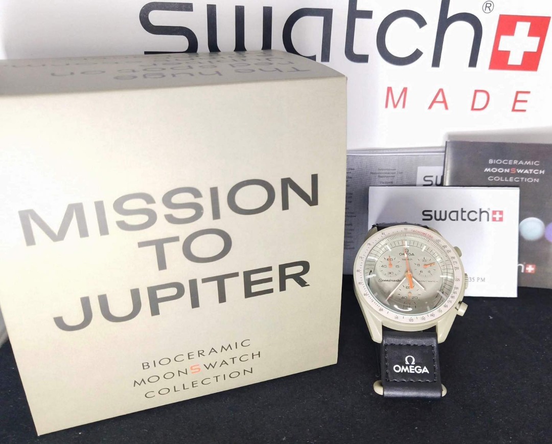 Swatch Moonswatch Swatch X Omega Bronze "Mission to Jupiter" on Carousell