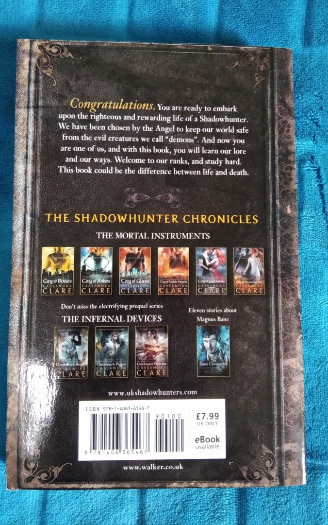 The Shadowhunter's Codex by Cassandra Clare and Joshua Lewis on Carousell