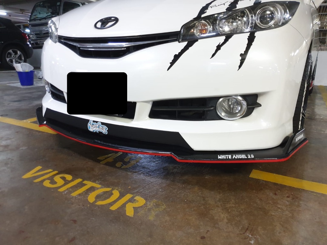 Toyota Wish 1.8A X Limited Bumper line stickers - Authentic Red 3M ...