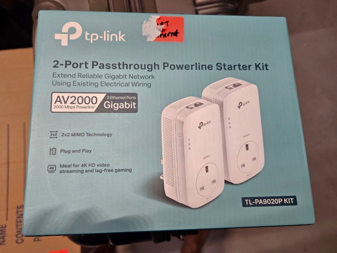 TP-LINK AV-2000 Powerline Starter Kit, Computers & Tech, Parts ...