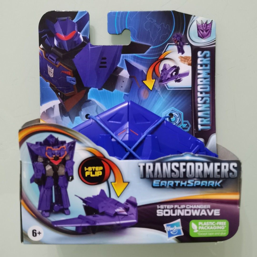Transformers Earthspark 1 Step Flip Changer Soundwave Action Figure, 興趣 ...