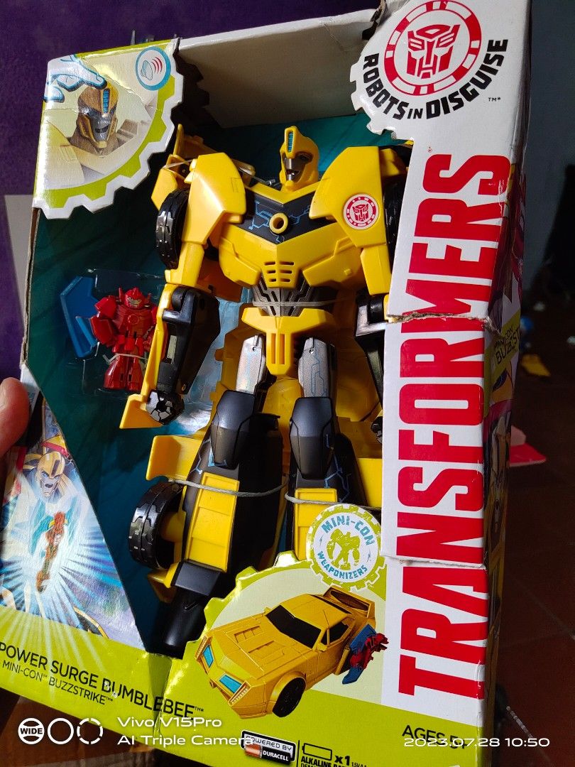 Transformers power sugre bumblebee & mini con buzzstrike, Toys ...