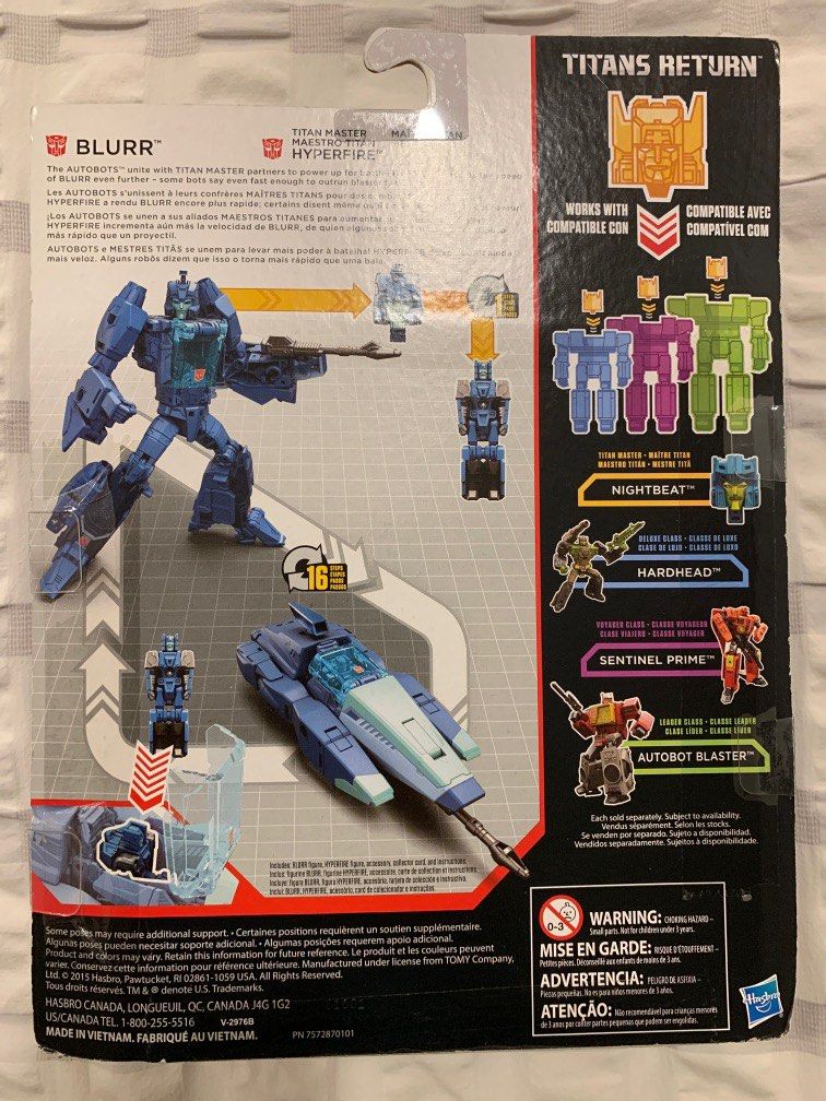 Transformers Titans Return Blurr & Hyperfire headmaster Hasbro, Hobbies ...