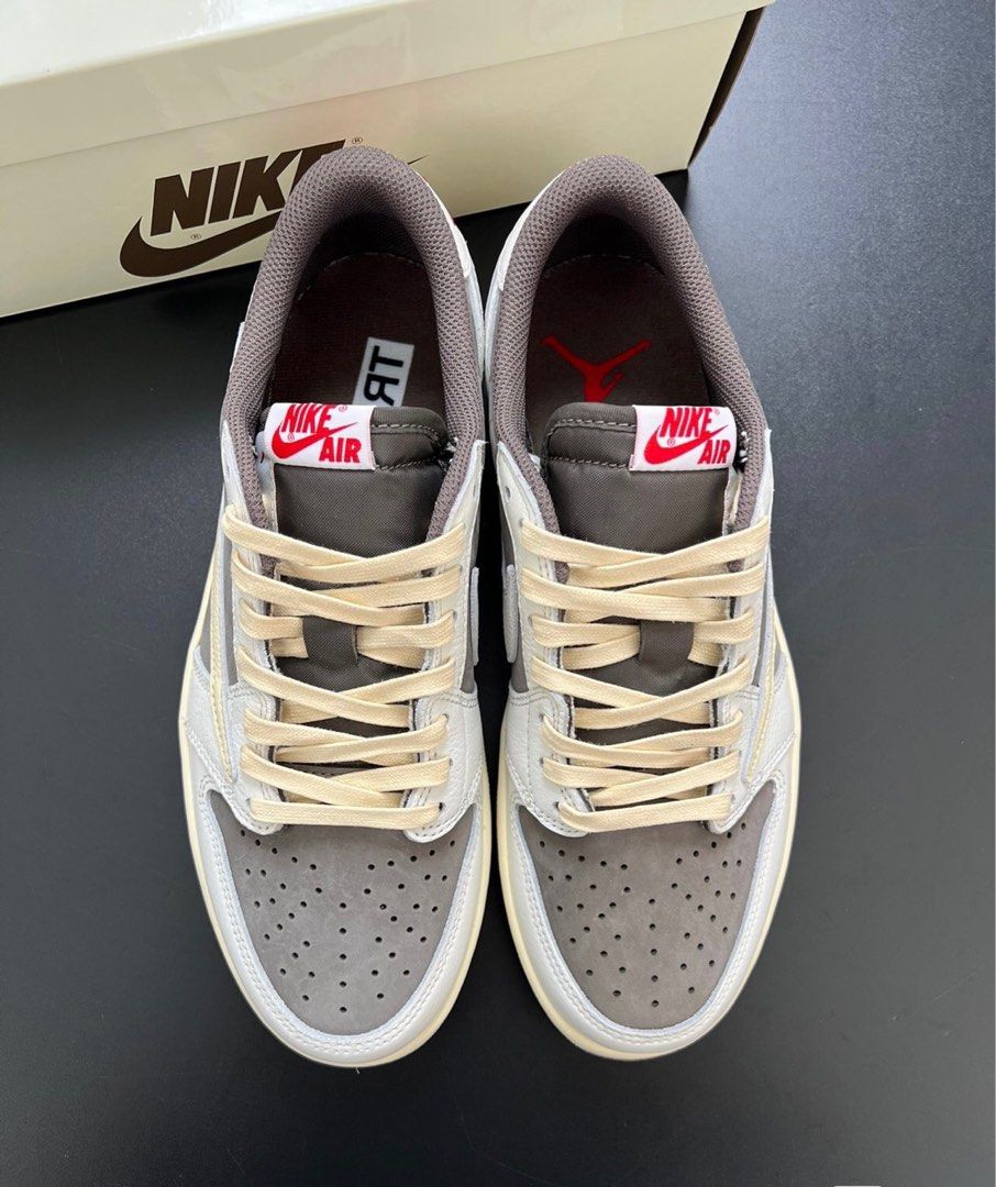 Travis Scott x Jordan Air Jordan 1 Low OG SP”Sail and Ridgerock”, 男裝, 鞋 ...