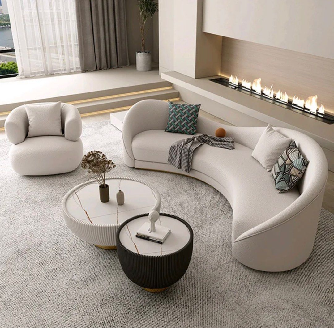 V Curve Sofa, Furniture & Home Living, Furniture, Sofas on Carousell