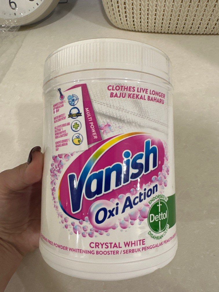 Vanish Power O2 Crystal White Laundry Fabric Stain Remover 900G ...