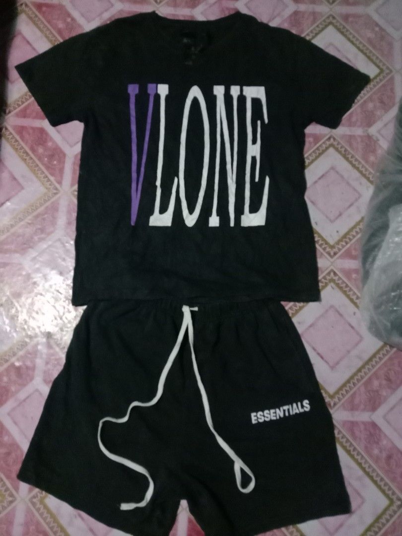 Vlone x essential, Men's Fashion, Activewear on Carousell