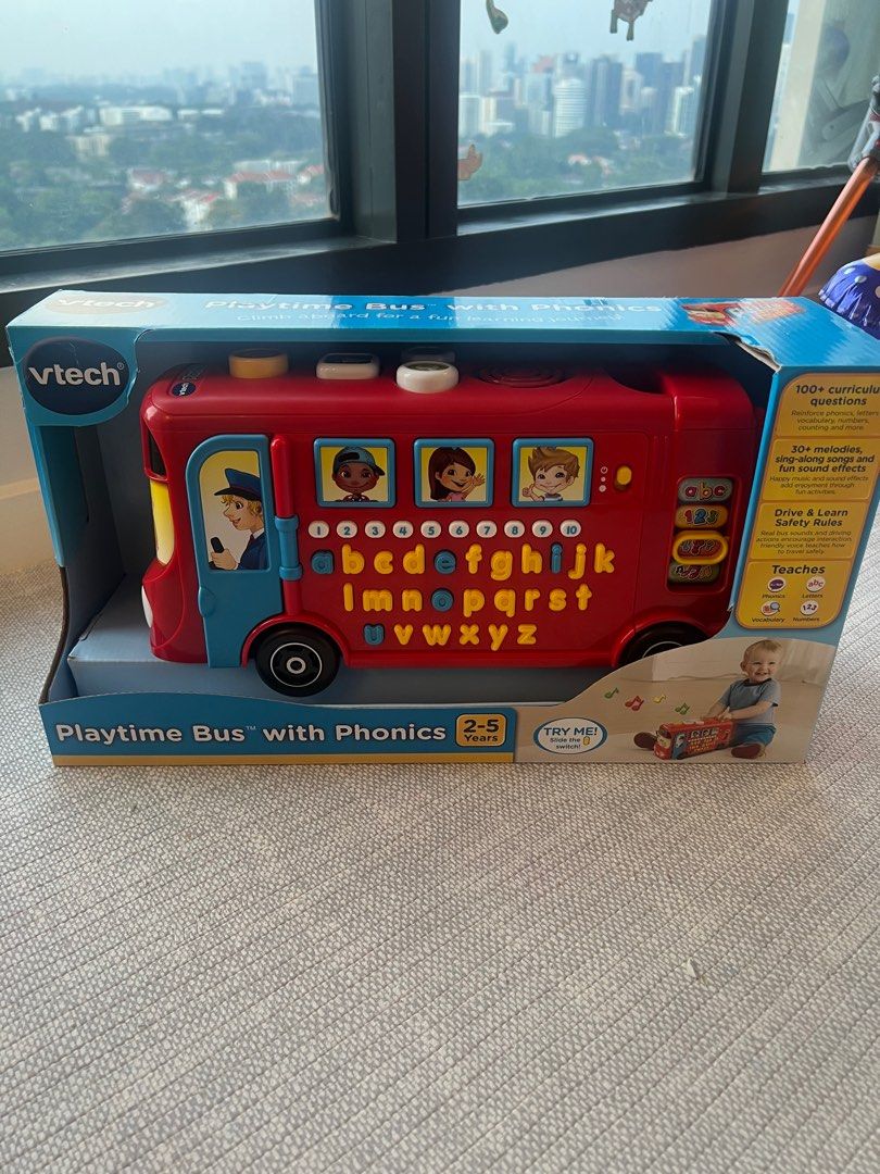Vtech Playtime Bus with Phonics, Babies & Kids, Infant Playtime on ...