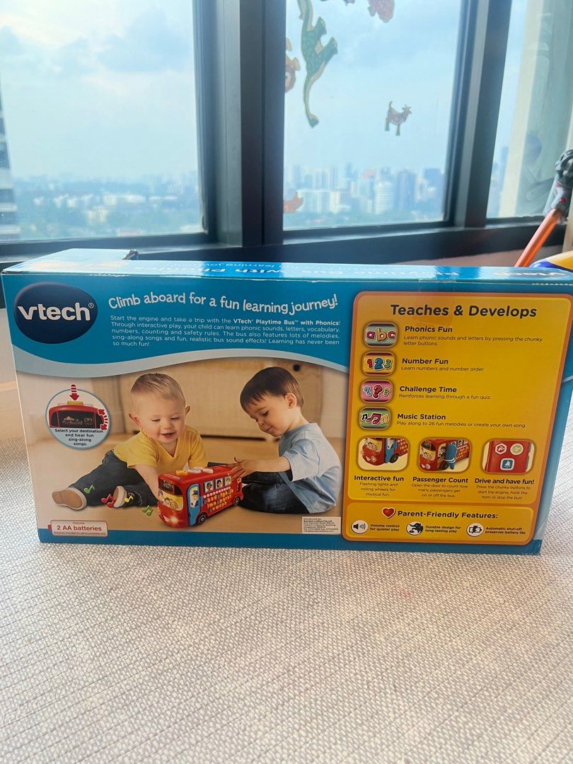 Vtech Playtime Bus with Phonics, Babies & Kids, Infant Playtime on Carousell