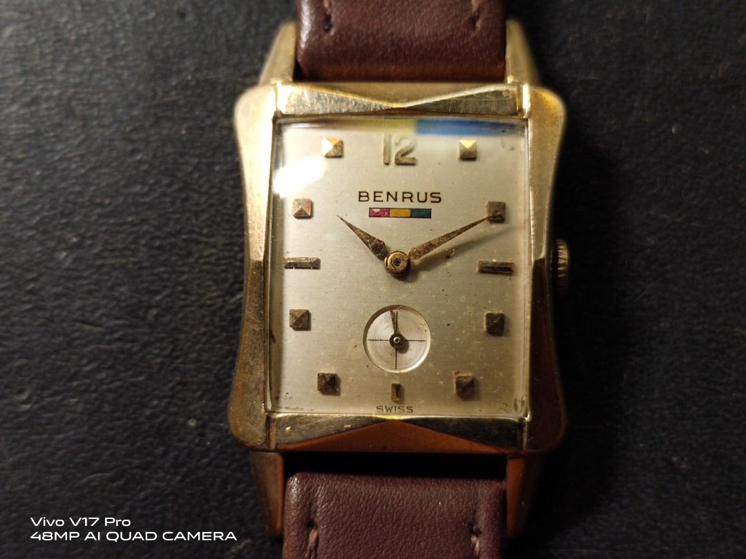 Vtg Benrus 10K Gold Filled Mechanical Hand-Winding Watch, Men's Fashion ...