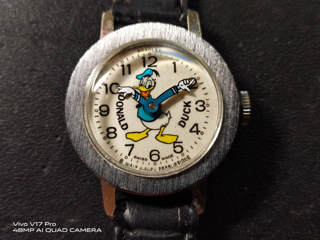 Vtg Donald Duck(Bradley) Mechanical Hand-Winding Ladies Watch, Men's ...