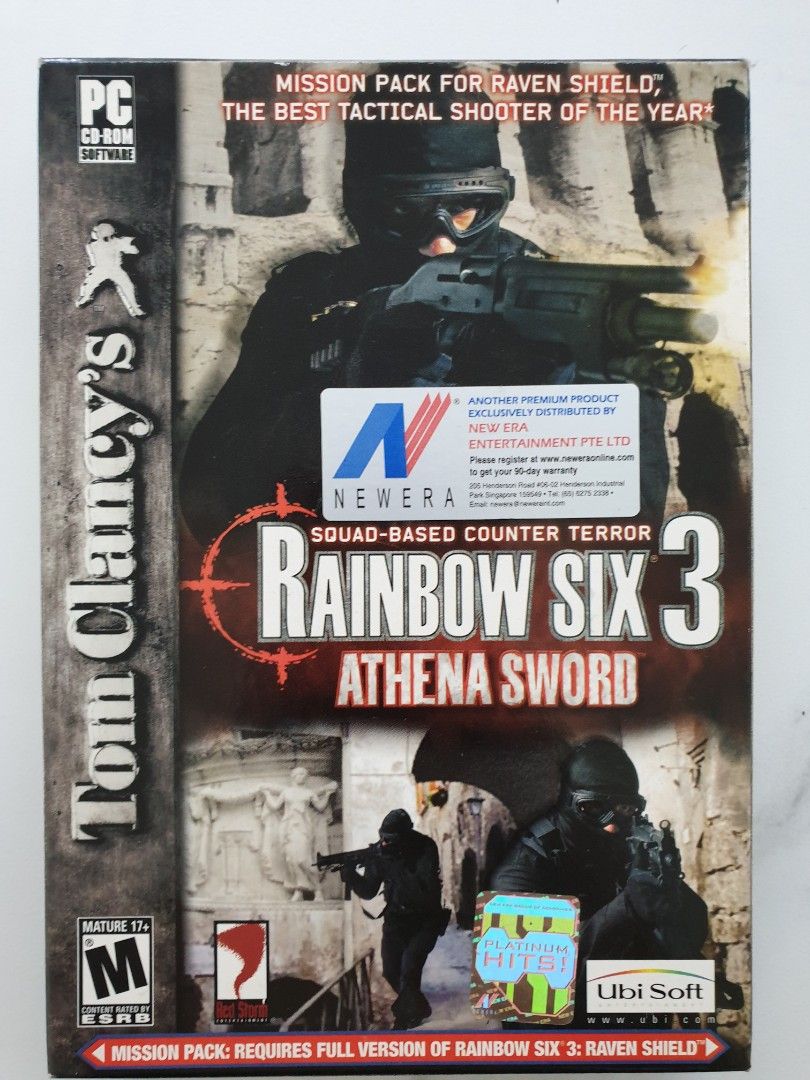 Windows Game: Tom Clancy's Rainbow Six 3 Athena sword, Video Gaming ...