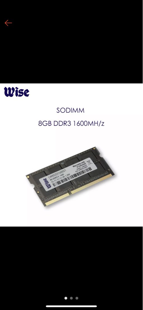 WISE 8GB DDR3 1600MHz SO-DIMM RAM, Computers & Tech, Parts ...