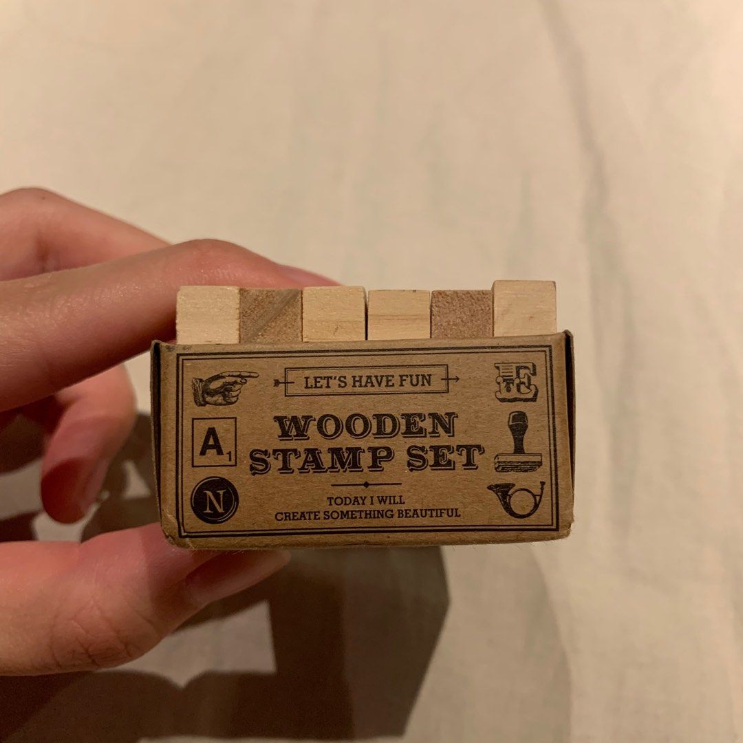 Wooden Alphabet Stamps, Hobbies & Toys, Stationery & Craft, Stationery ...