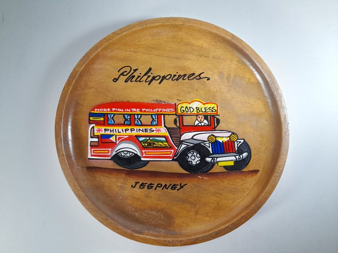 Wooden Plate / Coaster / Wall Display / Frame / Filipino Souvenir with ...