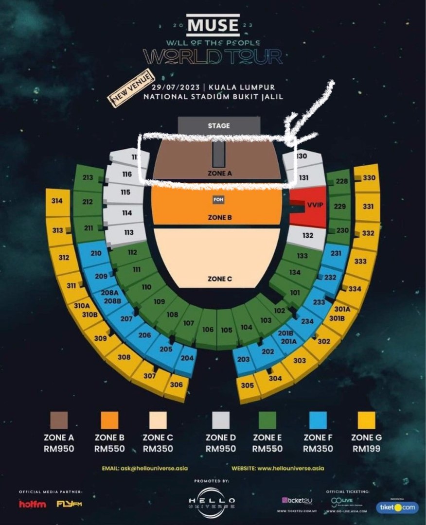 SOLD OUT(Zone A) Muse at Kuala Lumpur RM800 only, Tickets & Vouchers ...