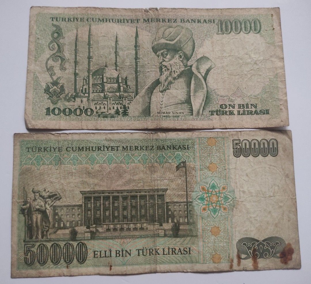 10000 and 50000 Lira - Turkey, Hobbies & Toys, Memorabilia ...