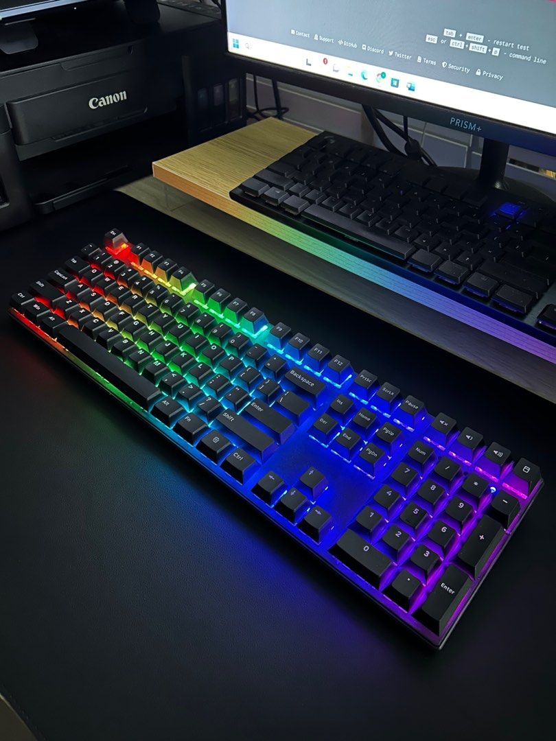100% 108% Full Sized Keyboard (WOB Black Full Keycaps), Computers ...