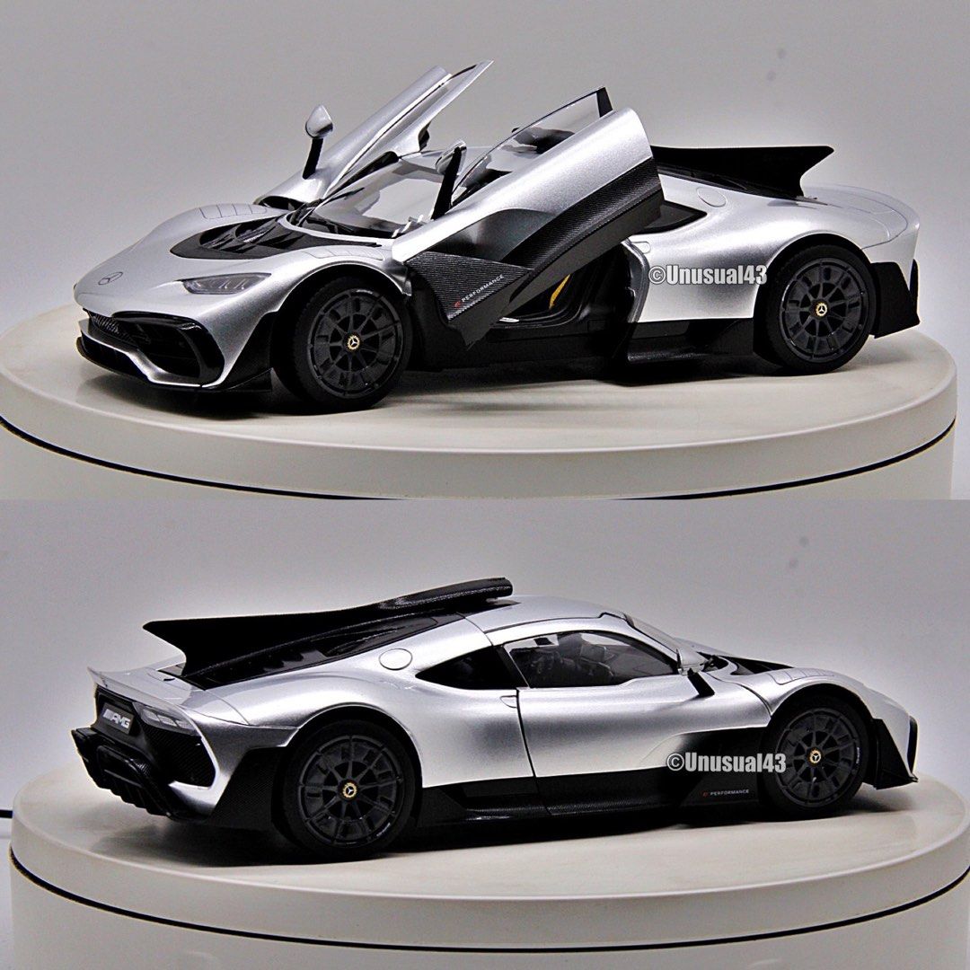 1/18 NZG Mercedes AMG One Hightech Silver Dealer Edition Box, Hobbies ...