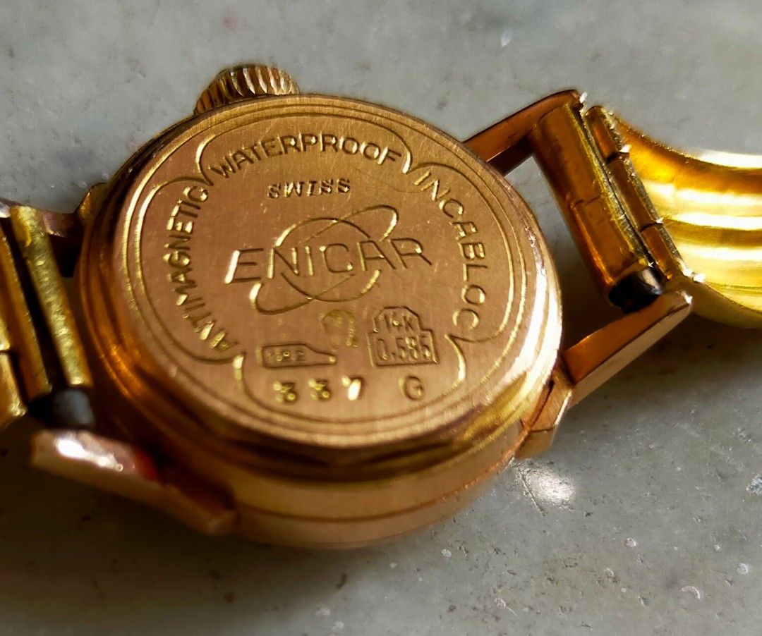 14k gold Enicar chic wear, Women's Fashion, Jewelry & Organisers ...
