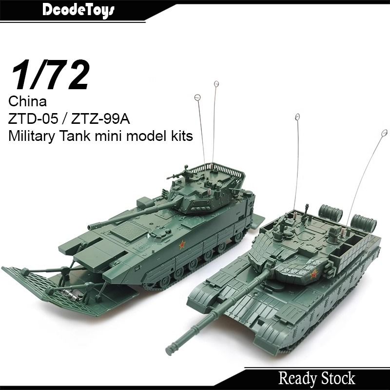 1/72 China ZTZ-99A ZTD-05 Amphibious Military Tank 4D mini model kits ...