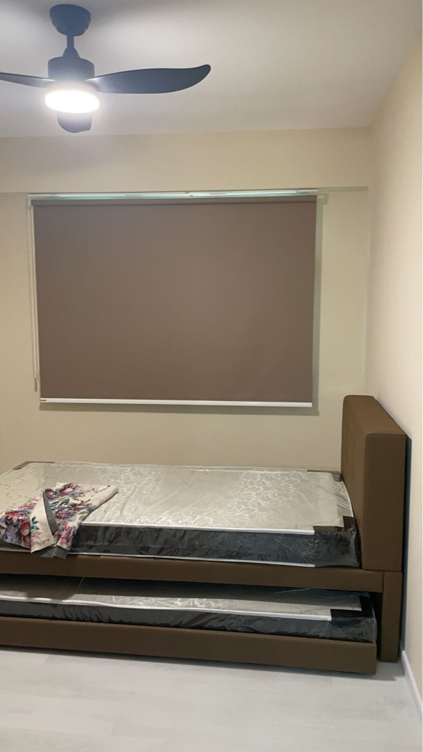 2 in 1 Pull Out Single Bed frame, Furniture & Home Living, Furniture ...