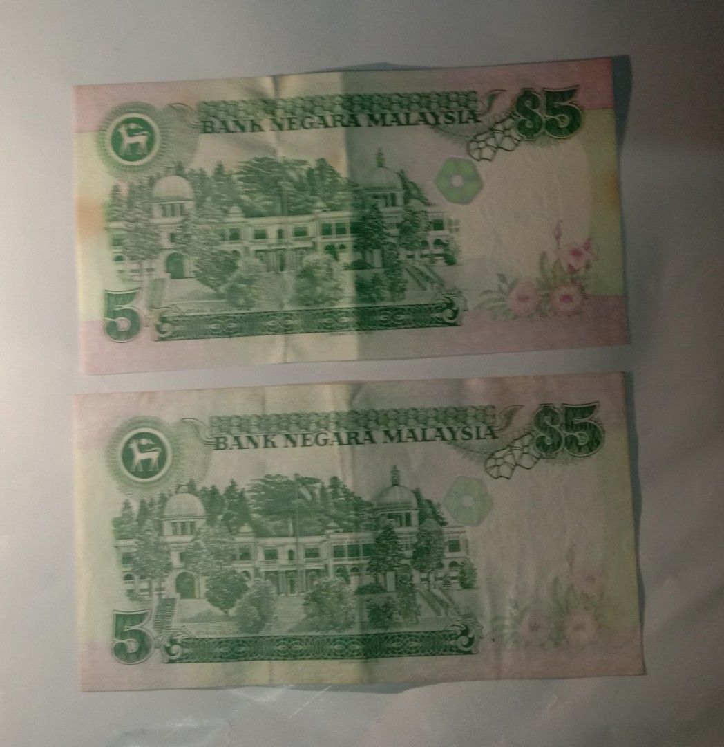 2 KPG DUIT LAMA RM5 MALAYSIA BERBEZA TANDATANGAN, Hobbies & Toys, Collectibles & Memorabilia ...