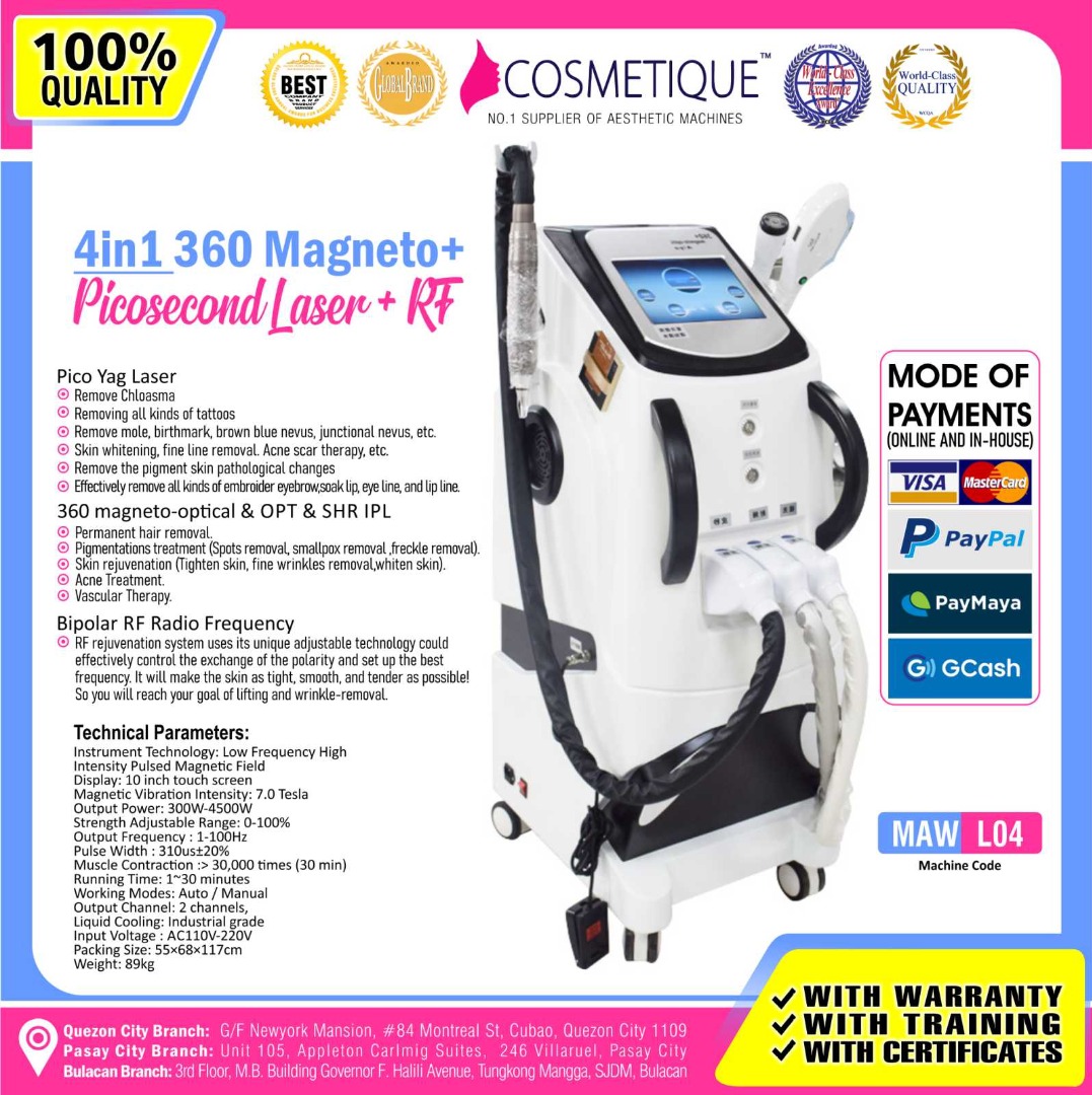 4-IN-1 PICO LASER IPL Machine Facial Machine Black Doll Machine with ...