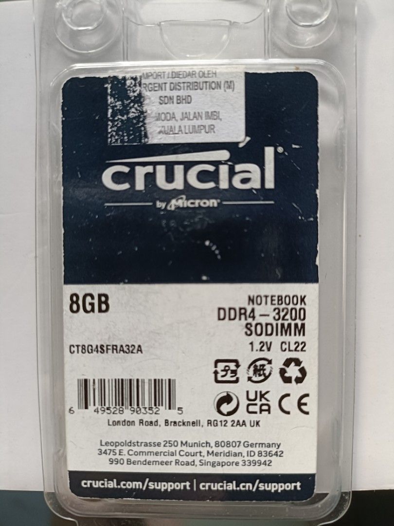 8gb Ddr4 3200mhz Laptop Ram Computers And Tech Parts And Accessories Other Accessories On Carousell
