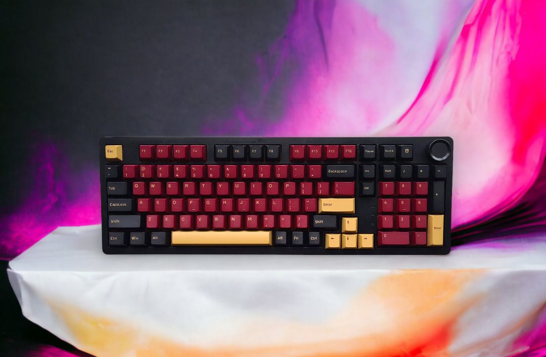 96% Custom Mechanical Keyboard (RedSamurai) - Fully Modded, Computers ...