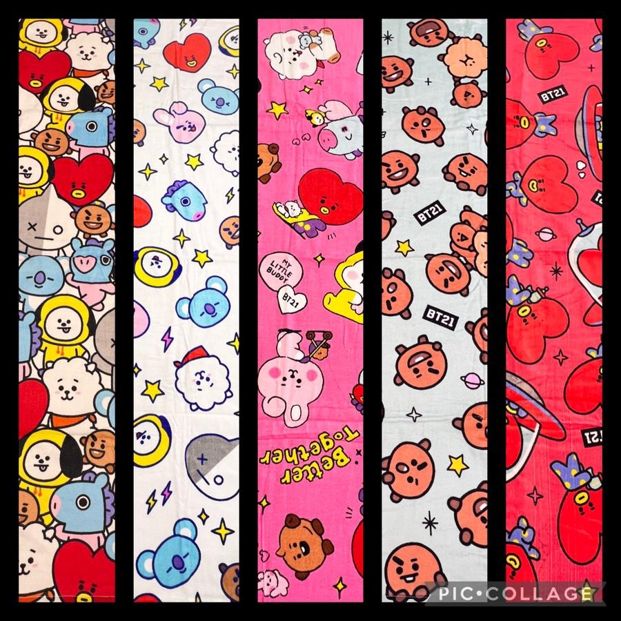 特價現貨 BT21 BTS 防彈少年團 全部成員 可愛浴巾 / 沙灘巾 Bath Towel / Beach Towel （size 60 X ...