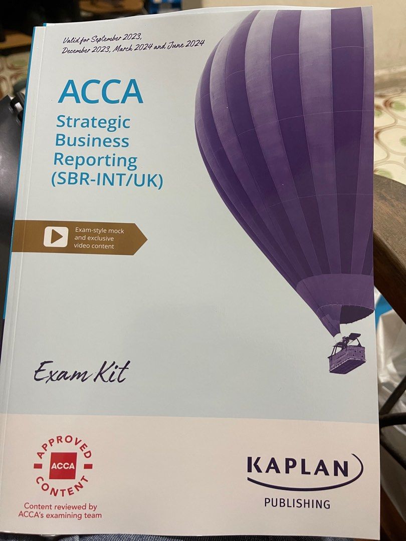 ACCA SBR study text/ exam kit/ workbook pdf by Kaplan , Hobbies & Toys, Books & Magazines ...