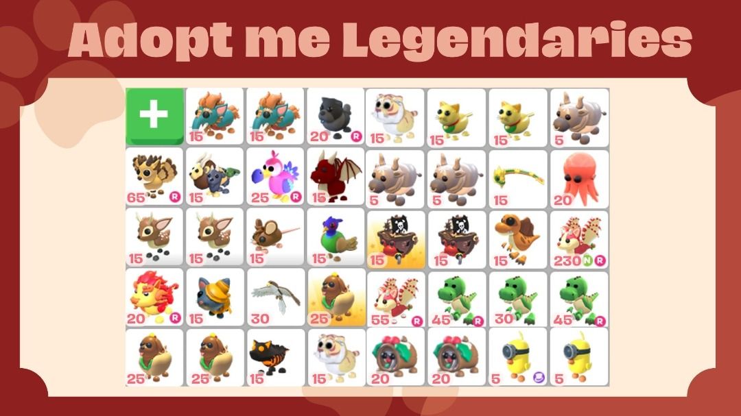 Adopt me Legendaries | Roblox, Video Gaming, Gaming Accessories, In ...