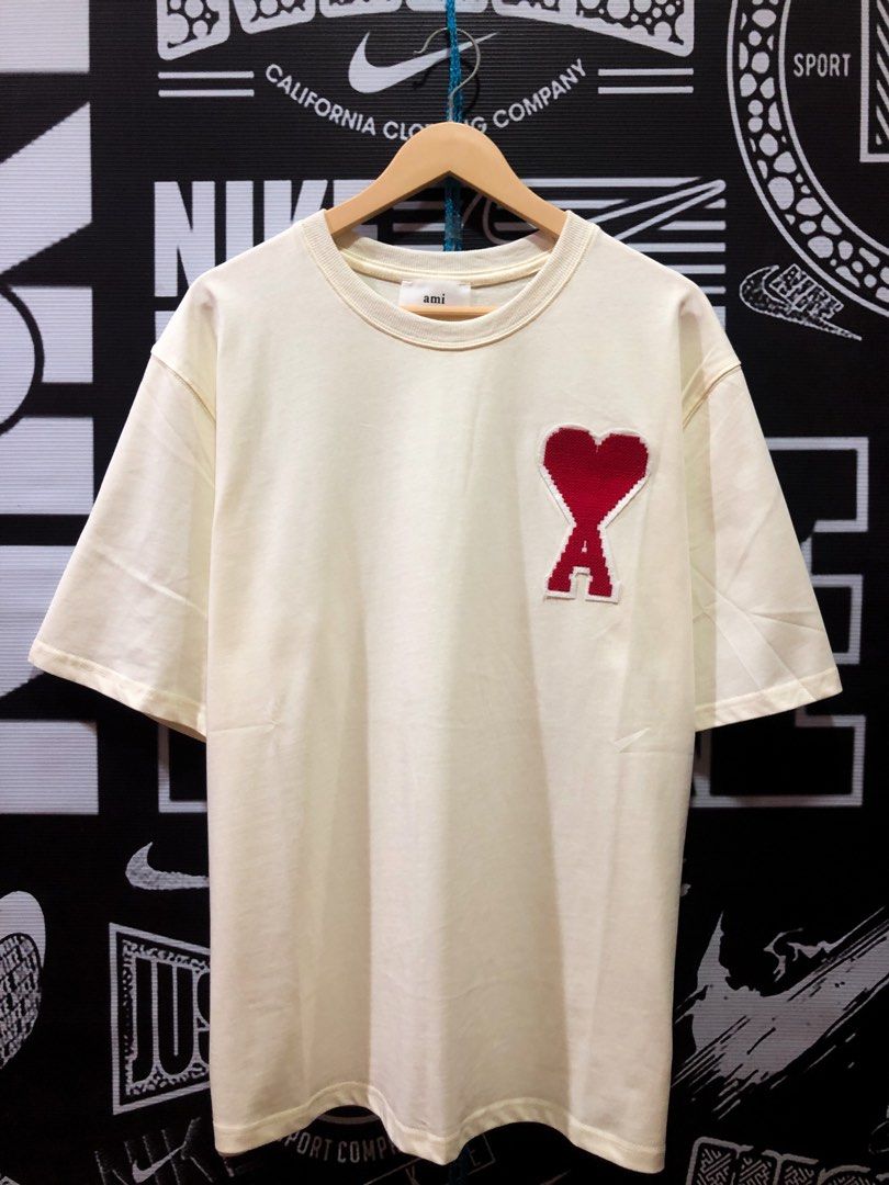 AMI BIG RED LOGO T-SHIRT on Carousell