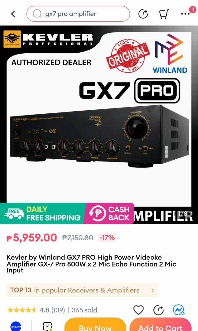 Amplifier Kevler Gx7, Audio, Other Audio Equipment on Carousell