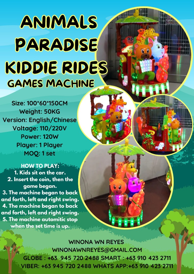 ANIMAL PARADISE KIDDIE RIDES GAME MACHINE, Sports Equipment, Other ...