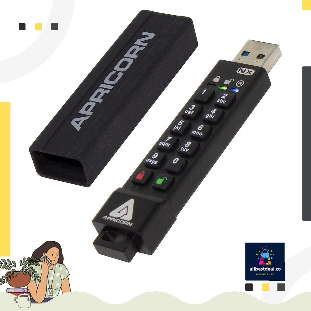Apricorn Aegis Secure Key 3 NX 32GB 256-Bit Encrypted FIPS 140-2 Level ...