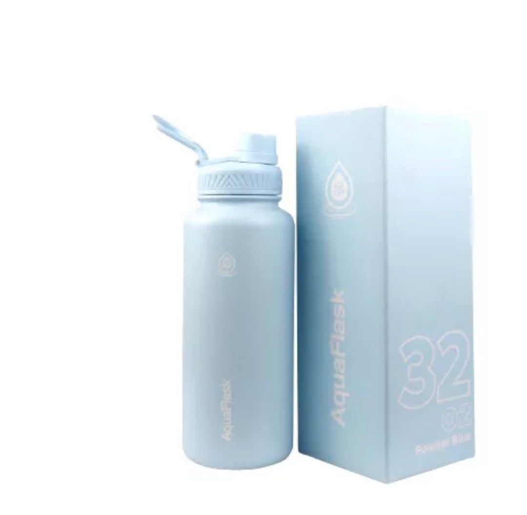 AQUA FLASK 32 oz Wide Mouth with Cap Lid and Boot Cover, Furniture ...