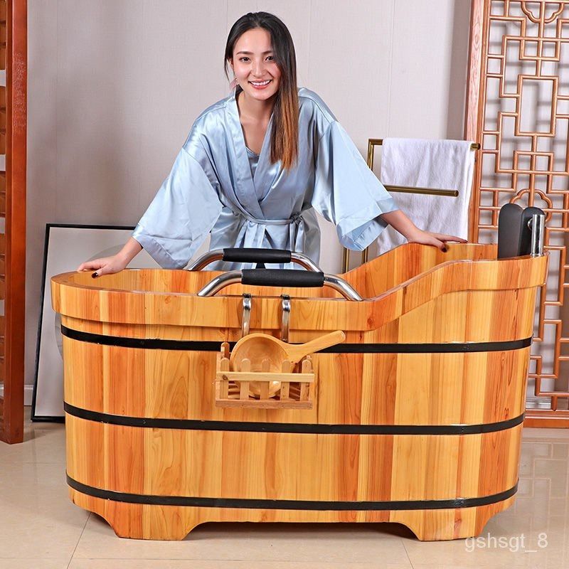 Armrest Barrel Body Bath Barrel Household Wooden Barrel Bathtub Solid ...