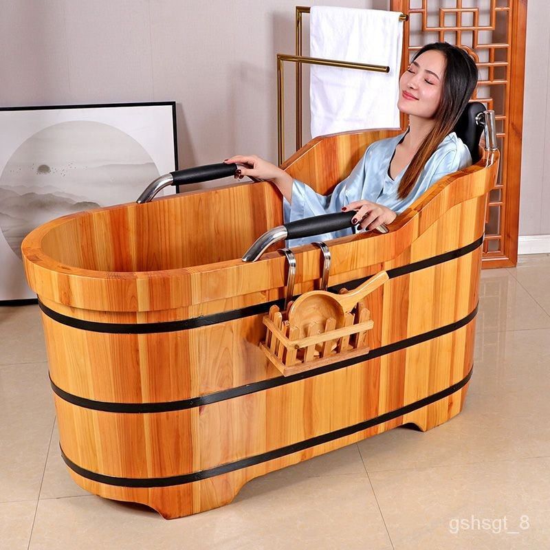 Armrest Barrel Body Bath Barrel Household Wooden Barrel Bathtub Solid ...