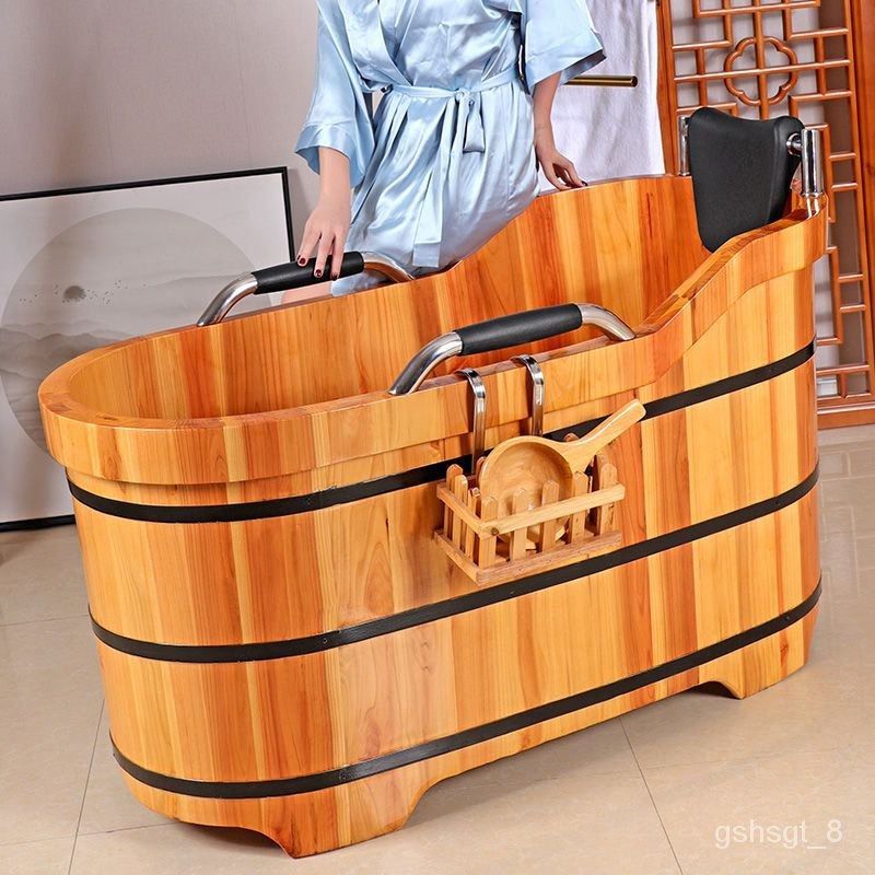 Armrest Barrel Body Bath Barrel Household Wooden Barrel Bathtub Solid ...