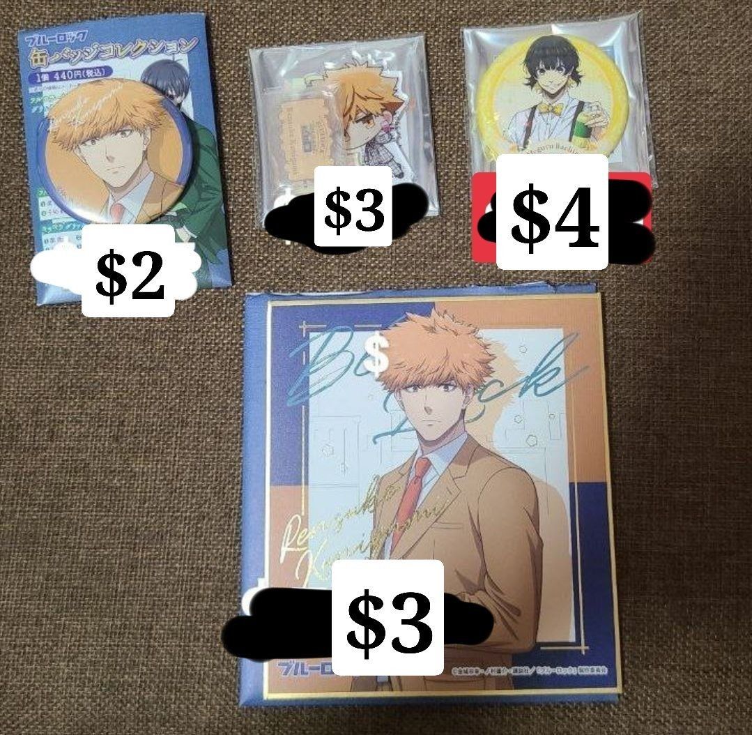Assorted Bluelock merch (chigiri hyoma/bachira meguru/ kunigami rensuke ...