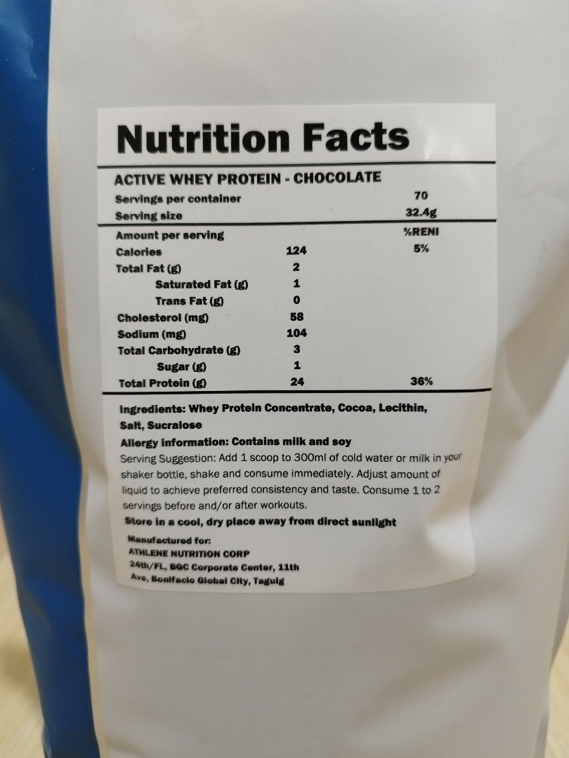 Athlene Whey Protein Powder 5 lbs Pack (Half remaining) on Carousell