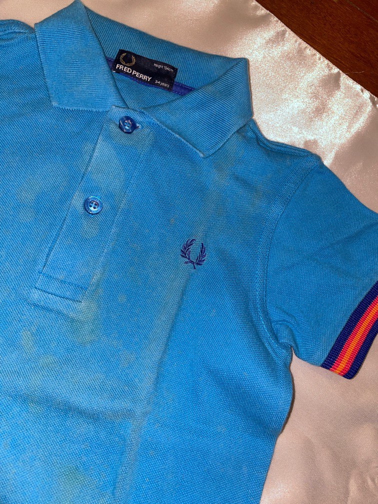 Authentic Fred Perry Tshirt Blue, Bayi & Anak, Baju Anak Laki-laki, 4 ...