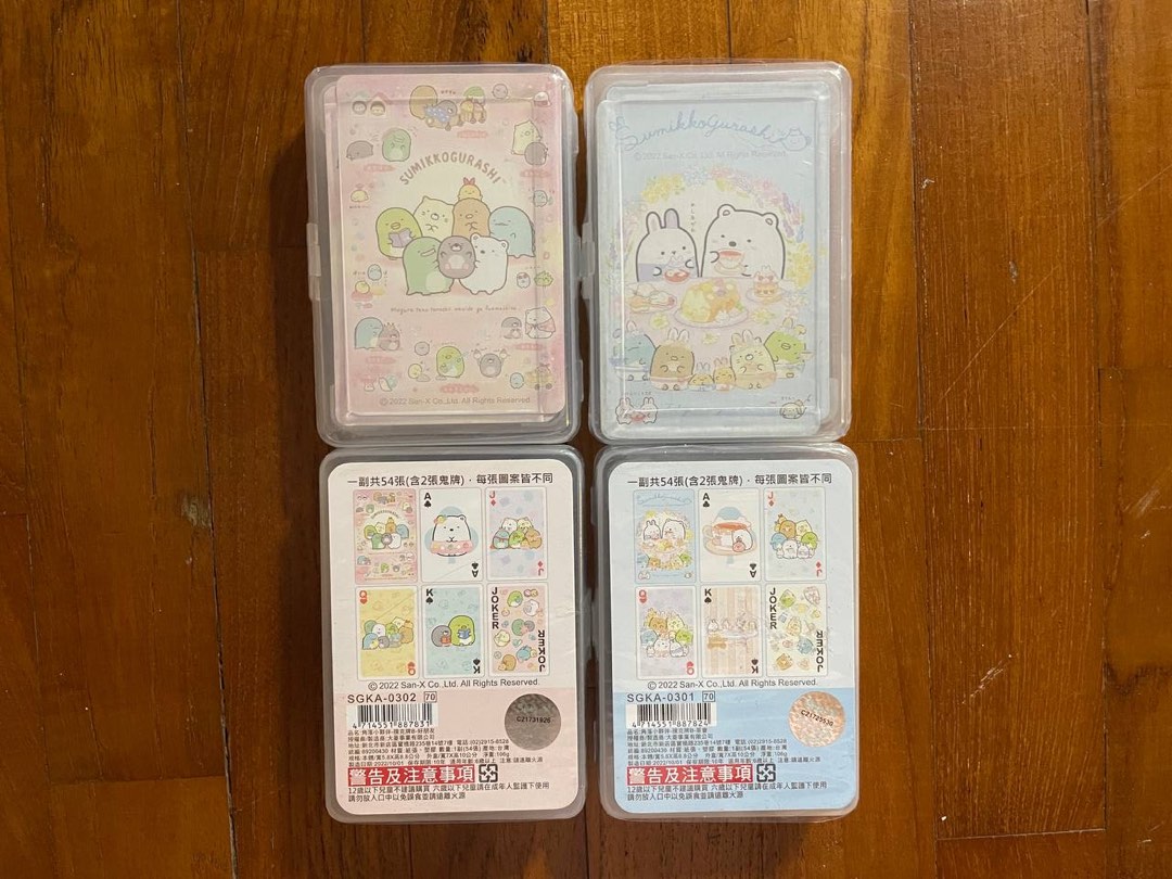 Authentic Sumikko Gurashi Playing Cards, Hobbies & Toys, Toys & Games ...
